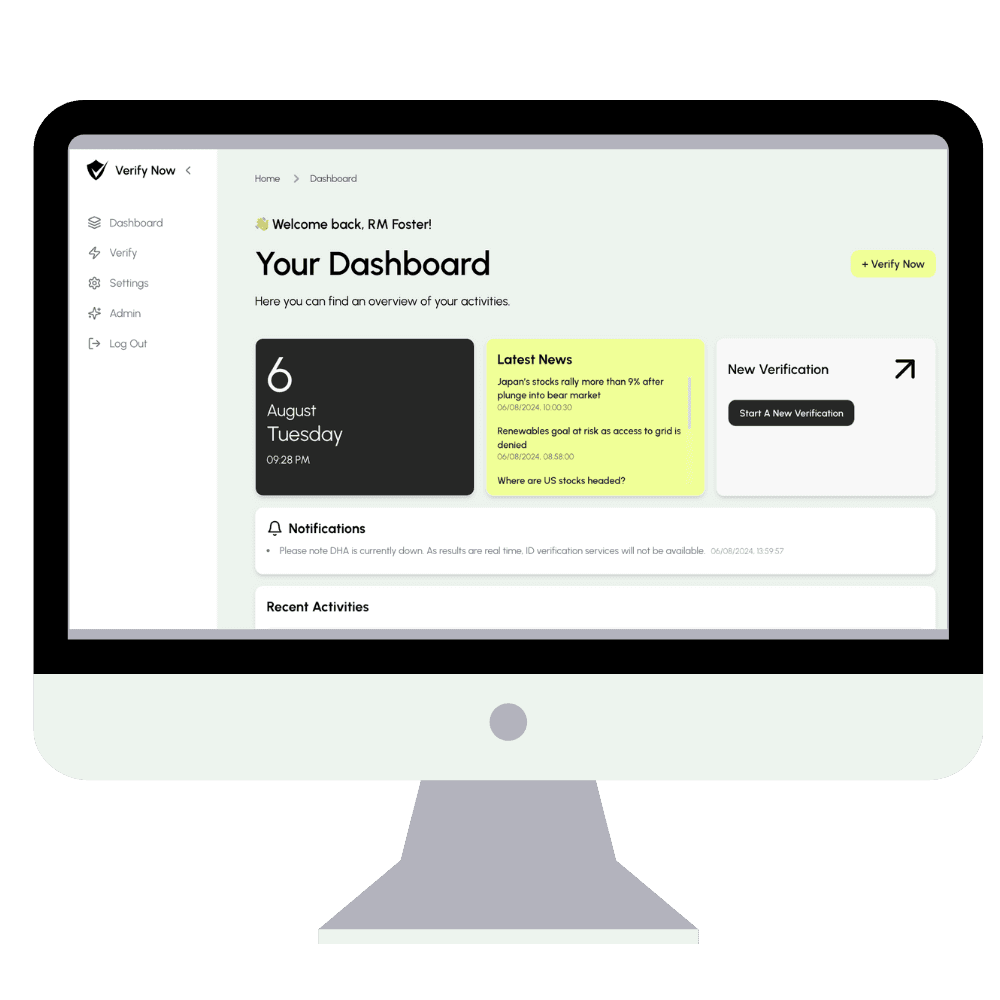 Identity verification and risk management at the click of a button.